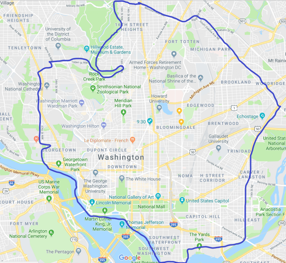 Dog Walking Service Map | Patrick's Pet Care